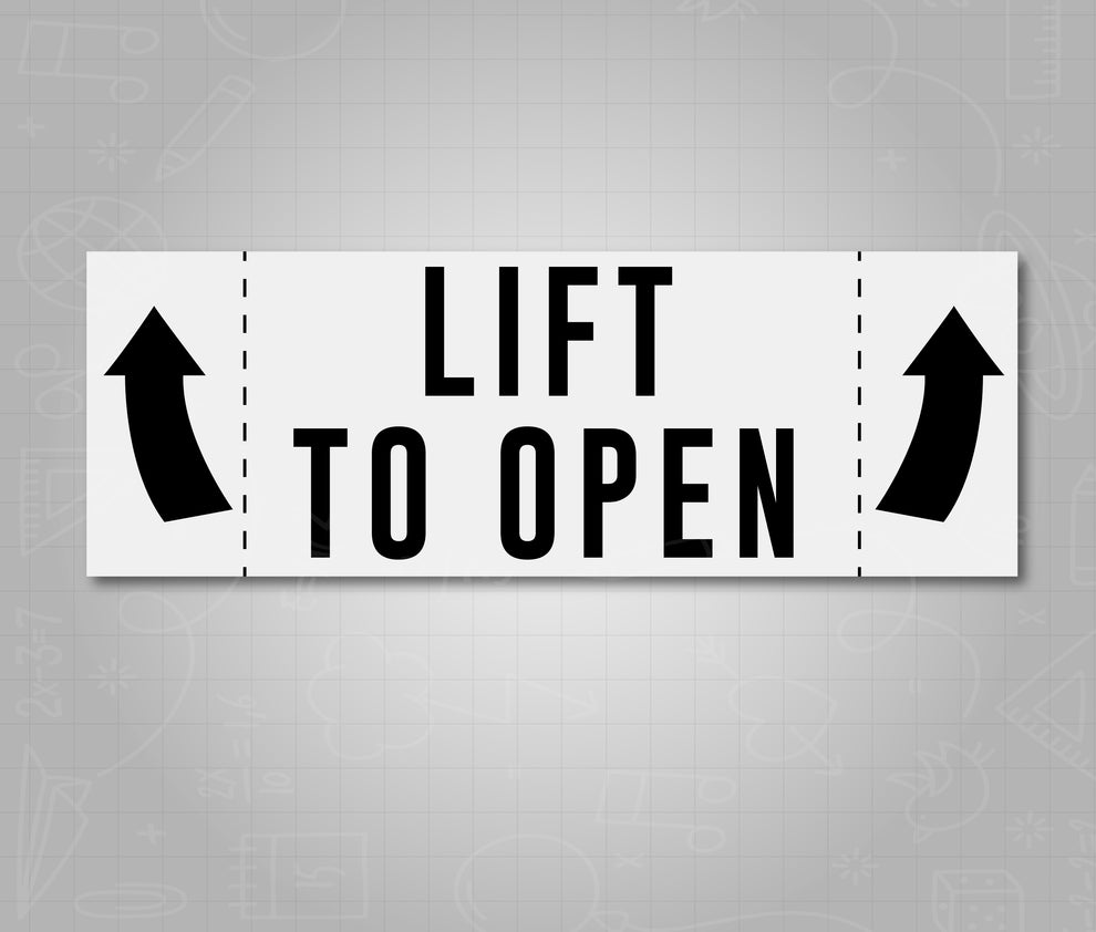 Lift To Open - School Bus Decal Sticker – Bus Decals