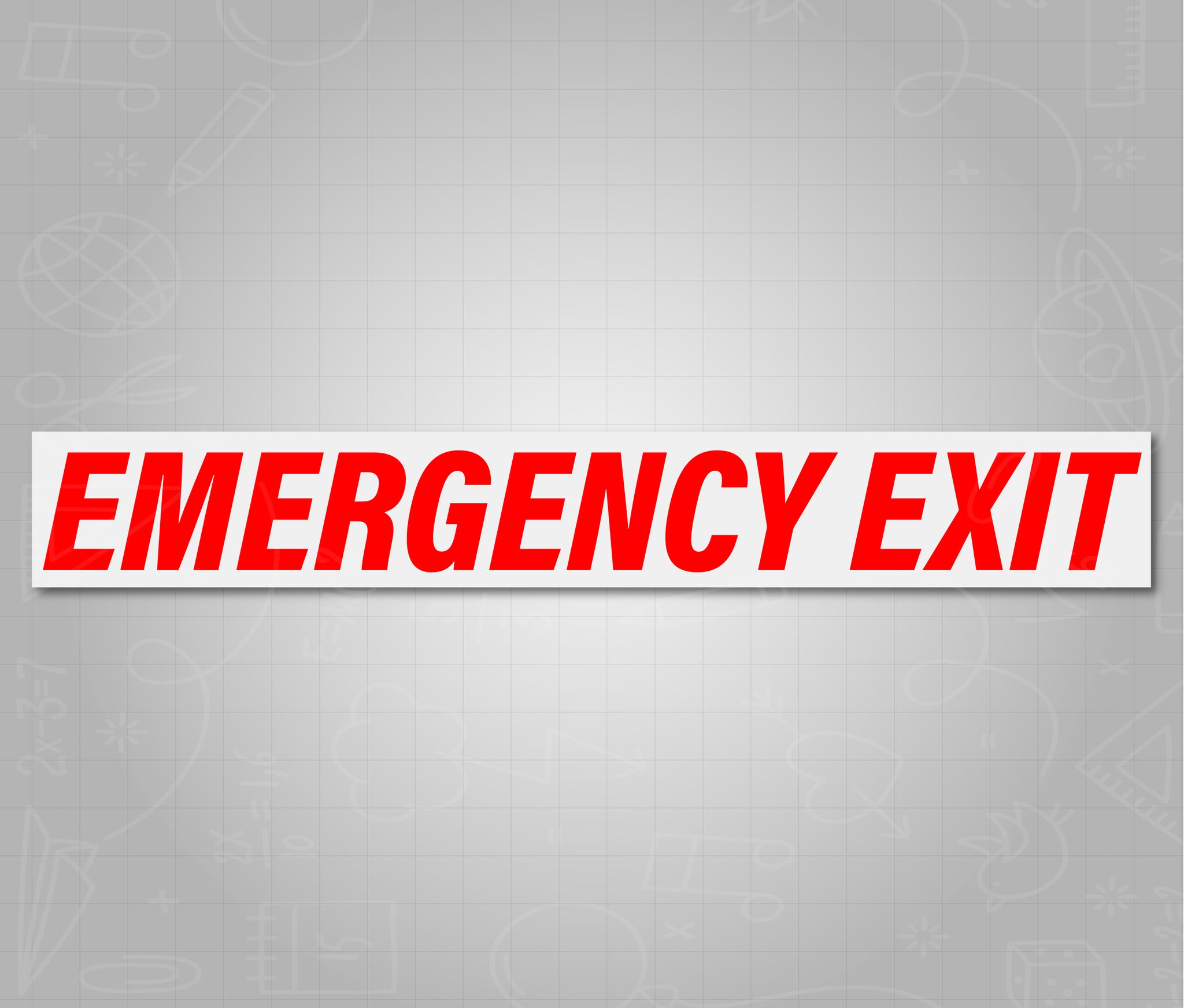 Emergency Exit Italic - Red School Bus Decal Sticker – Bus Decals