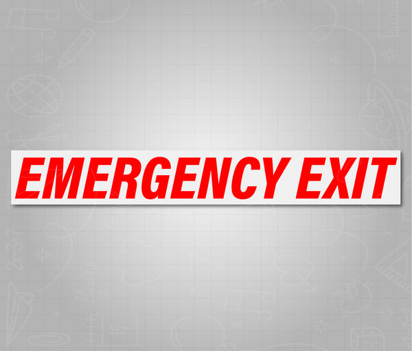 Emergency Exit Italic - Red School Bus Decal Sticker – Bus Decals