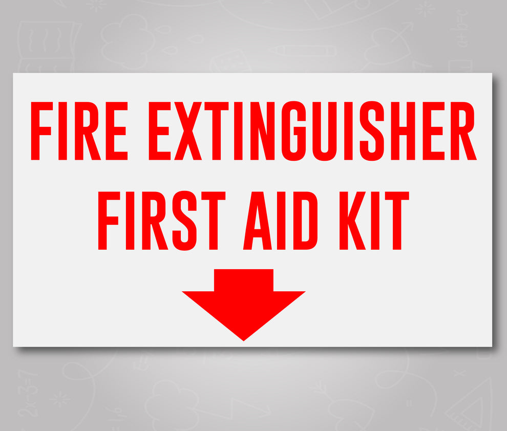 Fire Extinguisher First Aid Kit Location - School Bus Decal Sticker ...